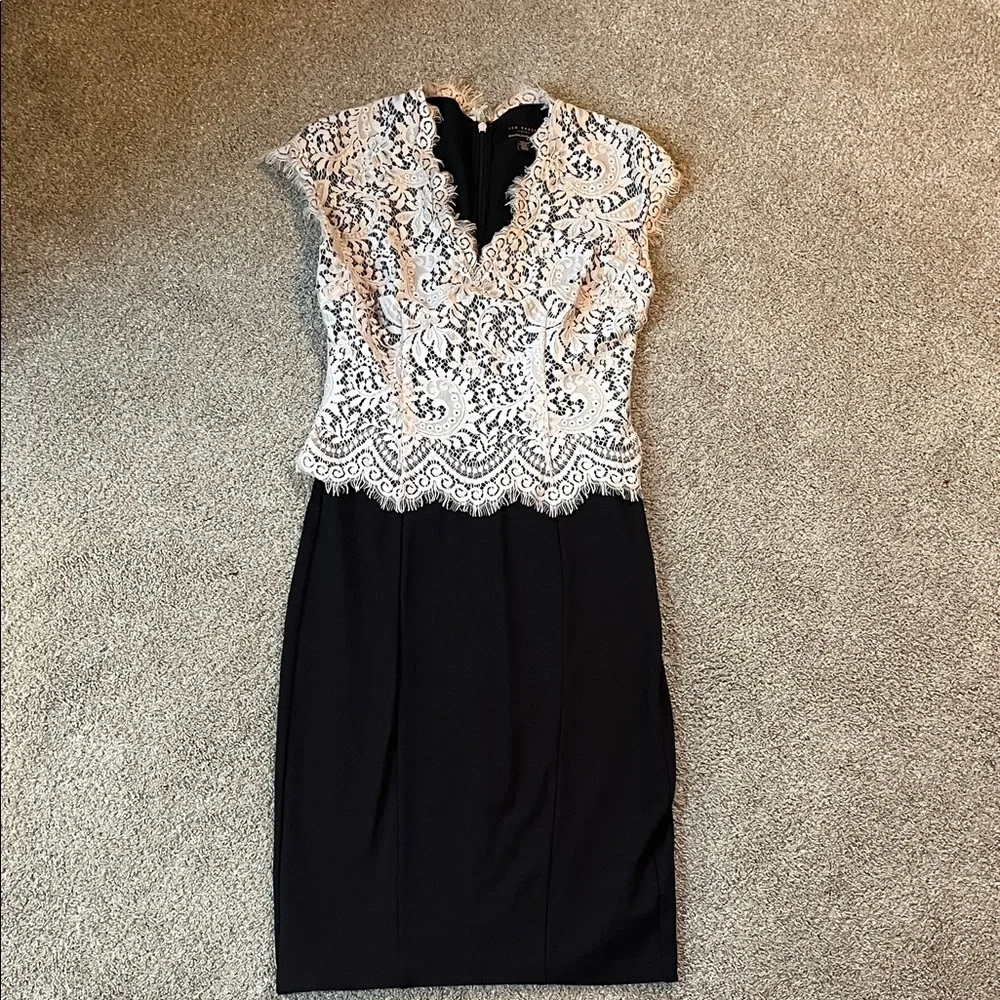 Ted Baker | Dresses | Elegant Ted Baker Sarvani Eyelash Blush Overlay ...